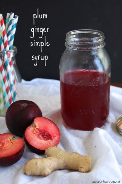 Plum Ginger Simple Syrup | Stephie Cooks