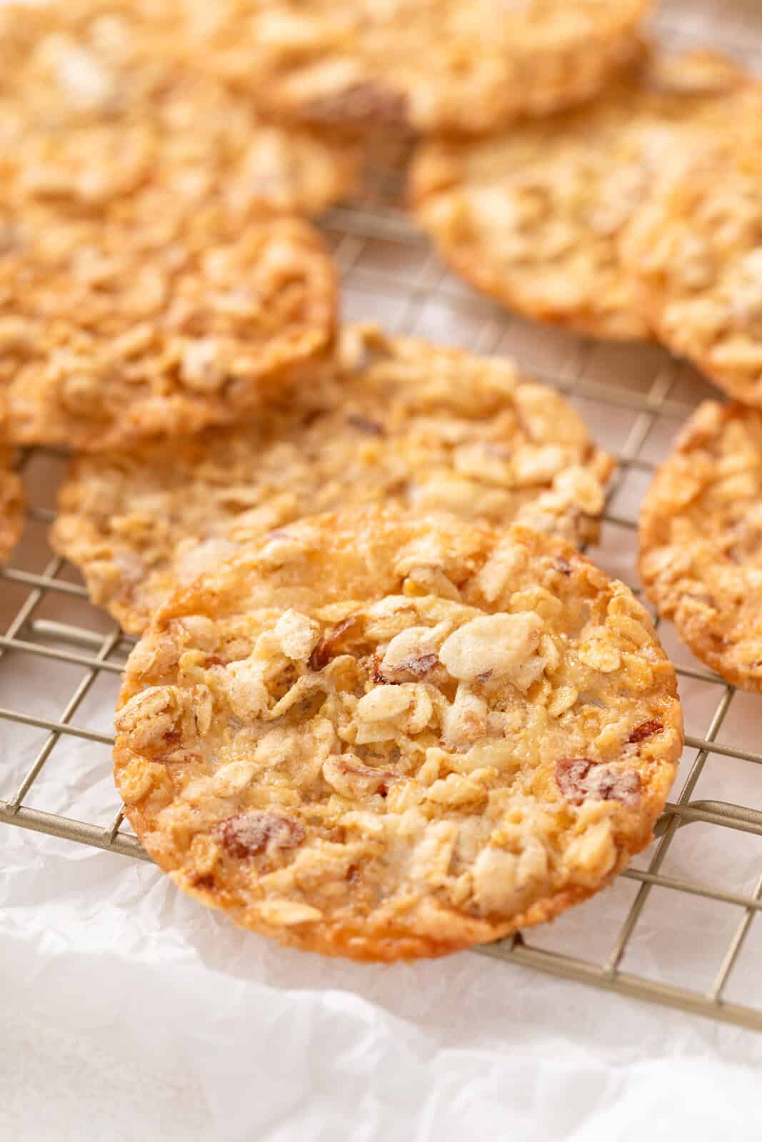 Almond Lace Cookies | Stephie Cooks