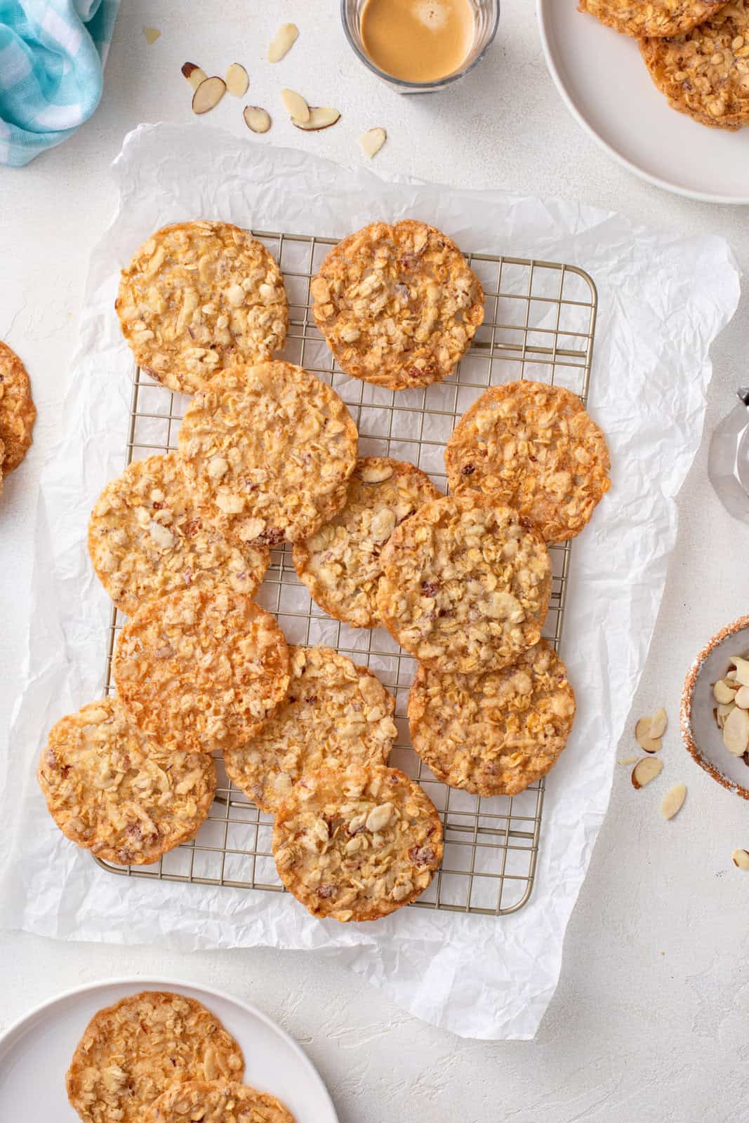 Almond Lace Cookies | Stephie Cooks